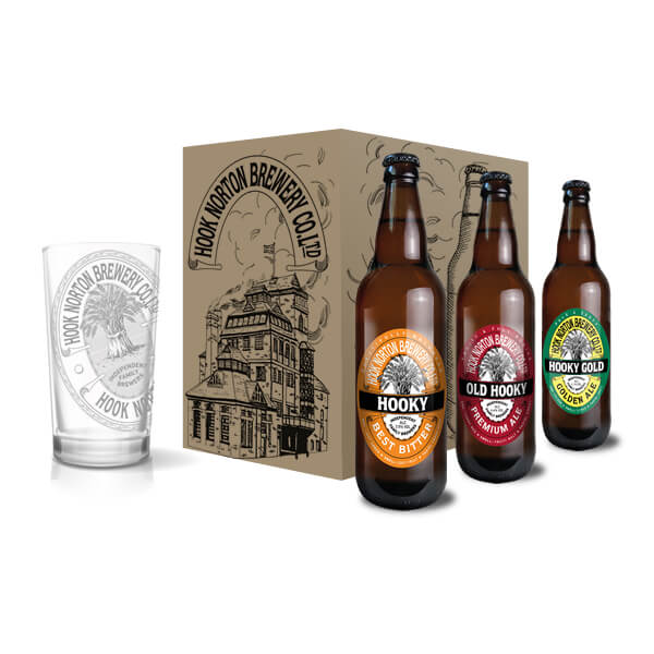 Three Bottle Beer & Pint Glass Pack - Hook Norton Brewery