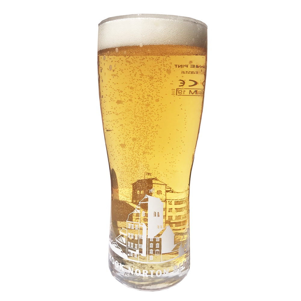 HOOKY CRAFTY PINT SLEEVE GLASS - Welcome Hook Norton Brewery